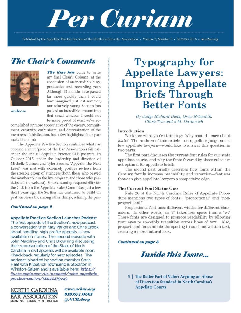 Typography for Appellate Lawyers: Improving Appellate Briefs Through ...
