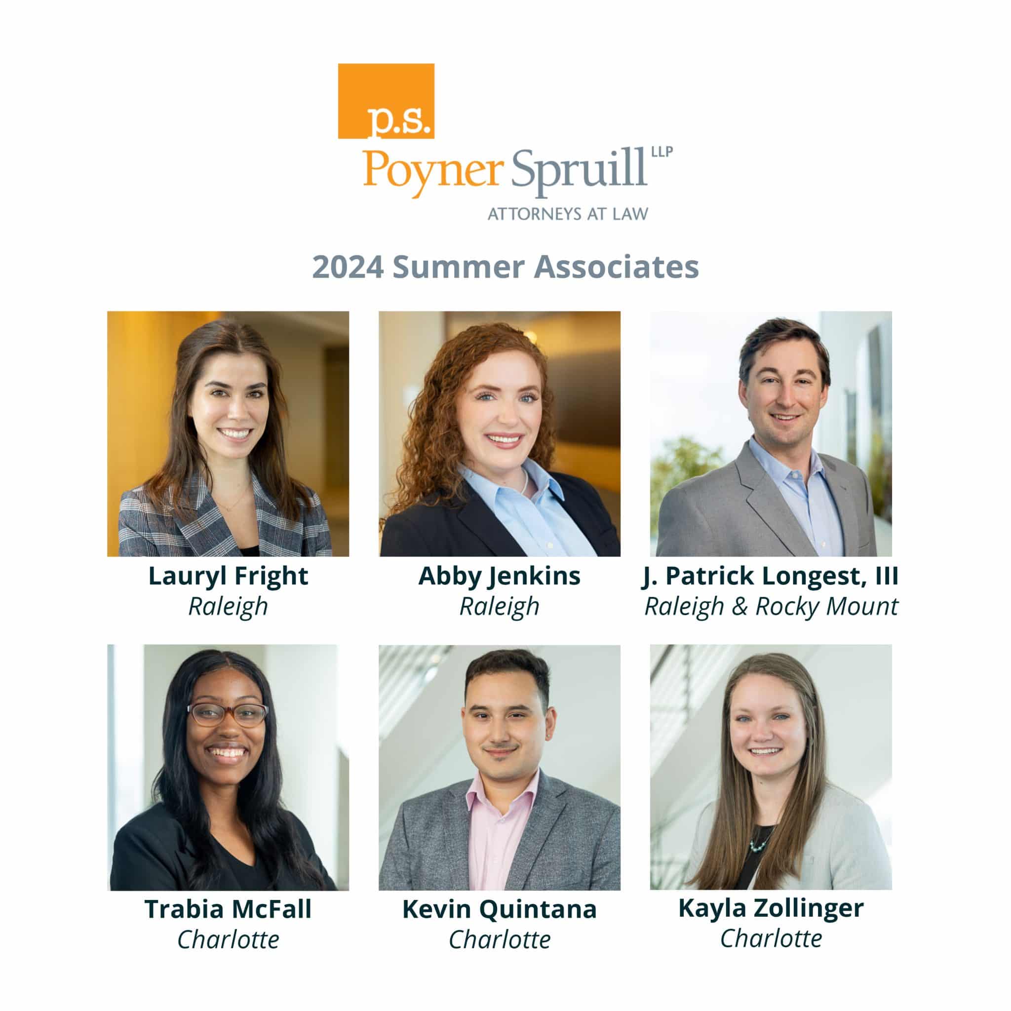Six Summer Associates Join Poyner Spruill - Poyner Spruill LLP