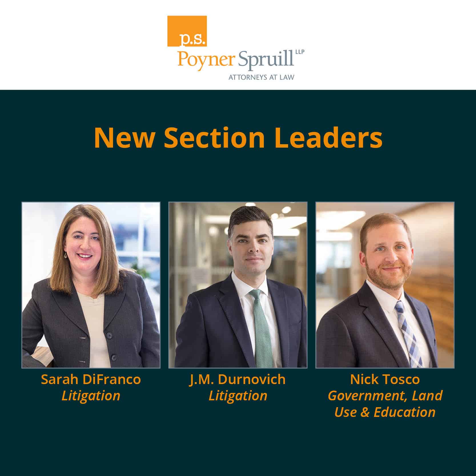 Poyner Spruill Announces New Section Leaders - Poyner Spruill LLP