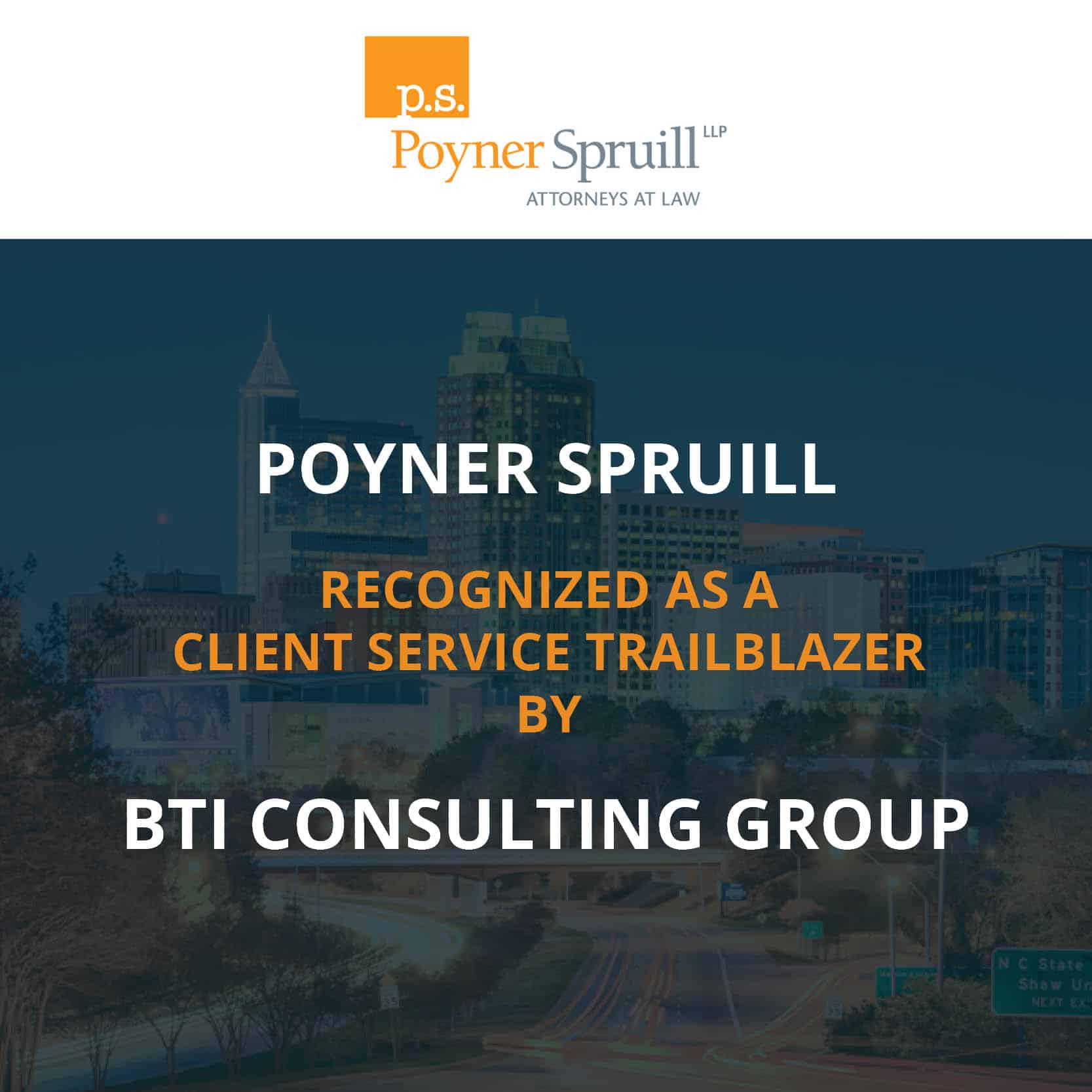 Poyner Spruill Recognized as Leader in Client Service - Poyner Spruill LLP
