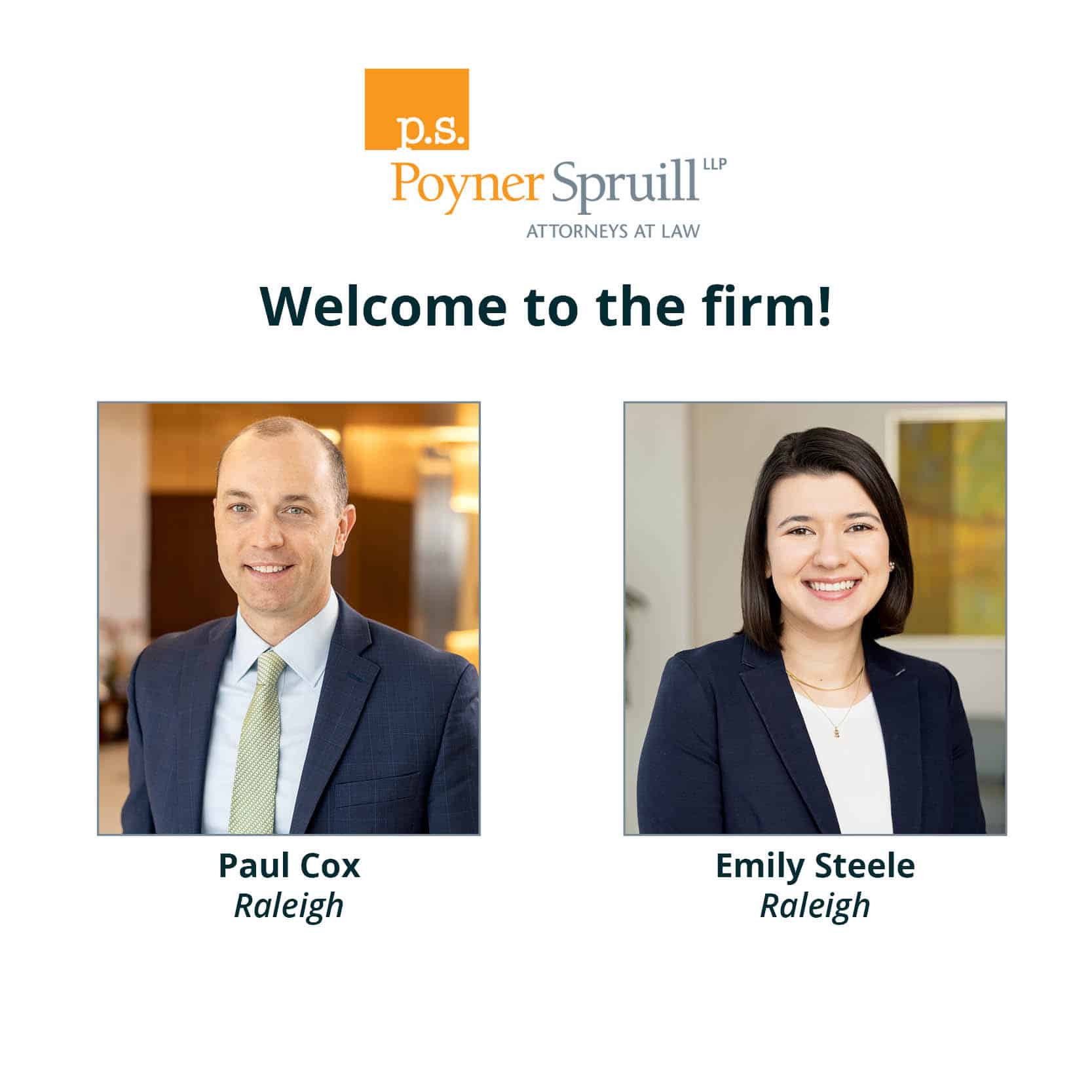 Poyner Spruill Welcomes Two Attorneys - Poyner Spruill LLP